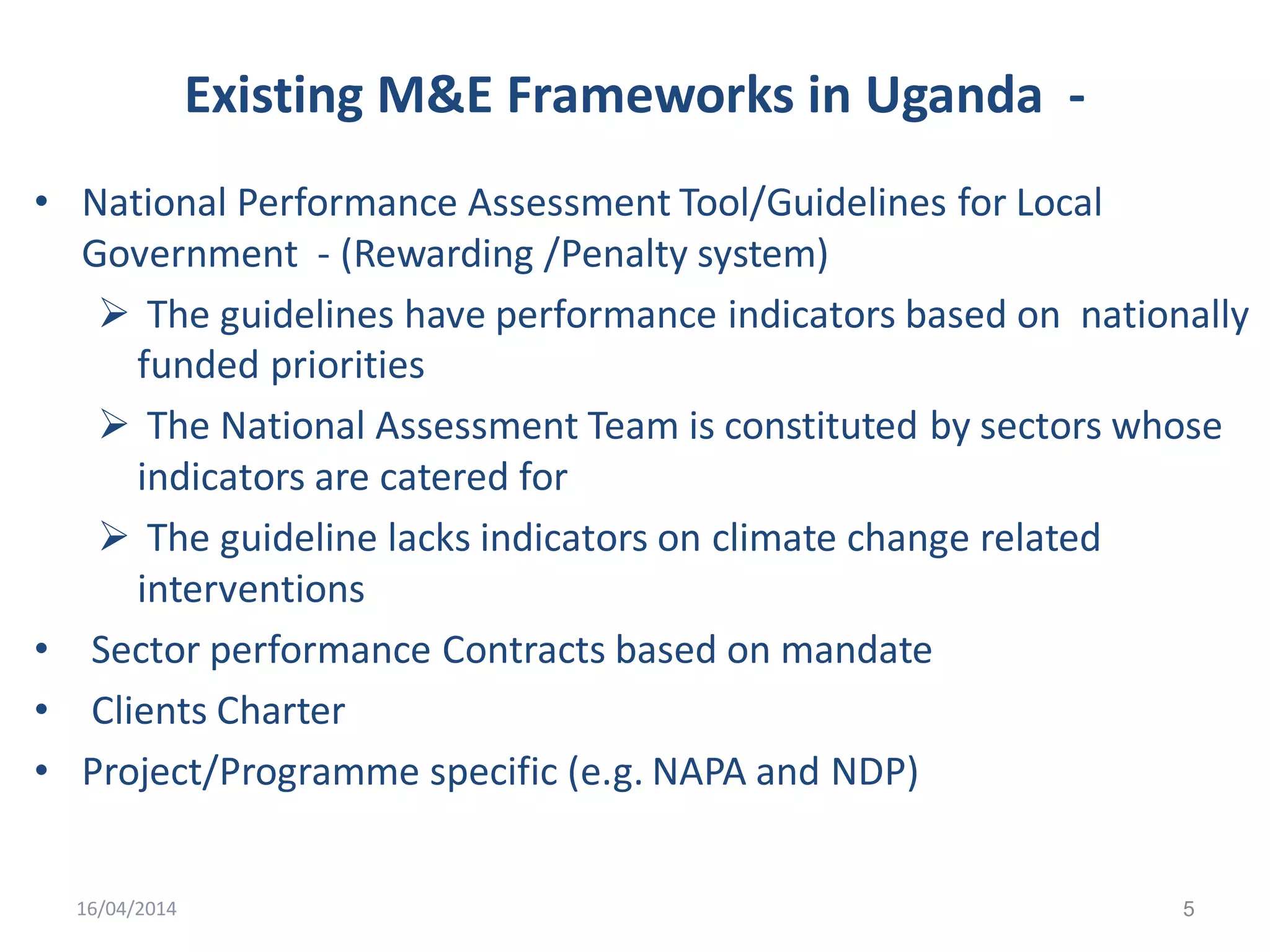 Uganda - NAP Climate Change Adaptation Experiences | PDF