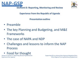 Uganda - NAP Climate Change Adaptation Experiences | PDF
