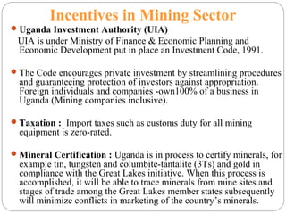 Uganda mineral sector presentation | PPT