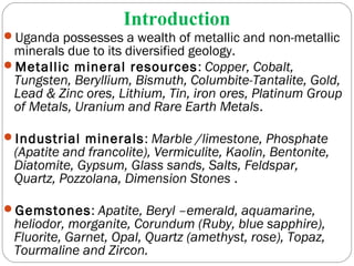 Uganda mineral sector presentation | PPT