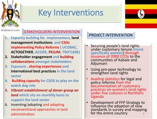 Support to Land Policy Implementation in Uganda | PPTX