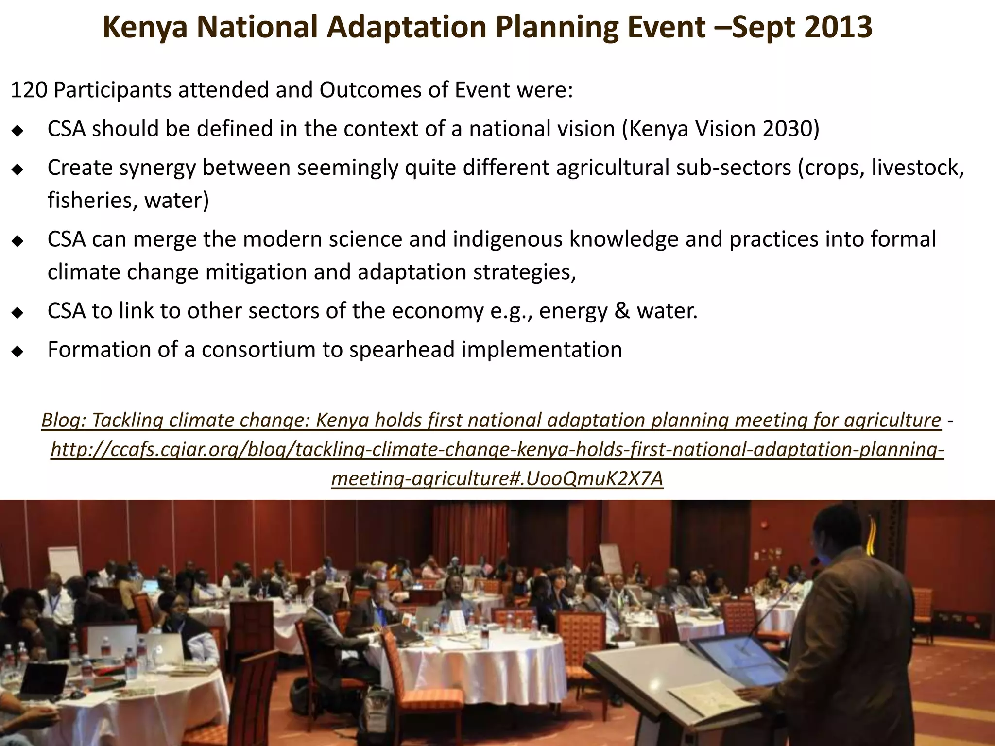 Taking Forward the Implementation of the Agriculture Priority Actions ...