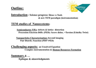 FINE CHARACTERIZATION OF NANOSCALE MATERIALS BY TEM METHODS | PPT
