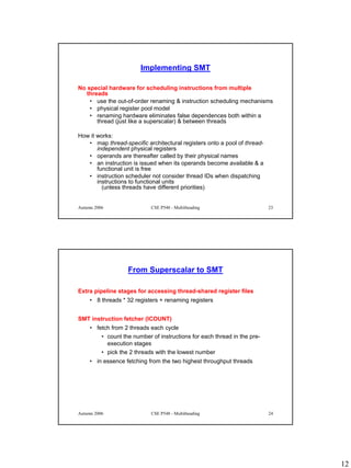 Motivation for multithreaded architectures | PDF