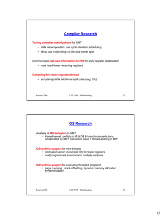 Motivation for multithreaded architectures | PDF