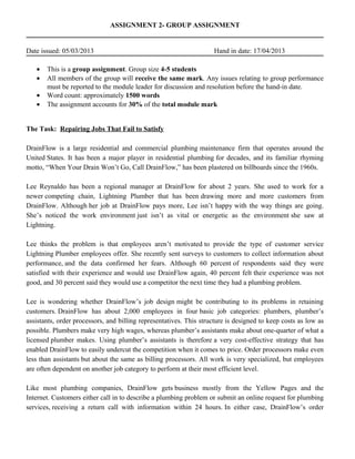 Ugb227 uos group assignment feb 2013 | PDF