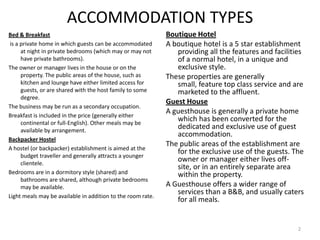 Tourism Accommodation | PPTX