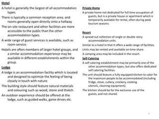 Tourism Accommodation | PPTX