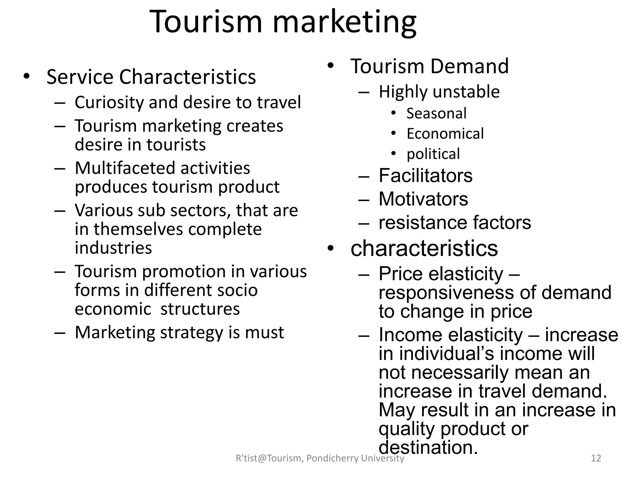 Tourism Marketing | PPTX