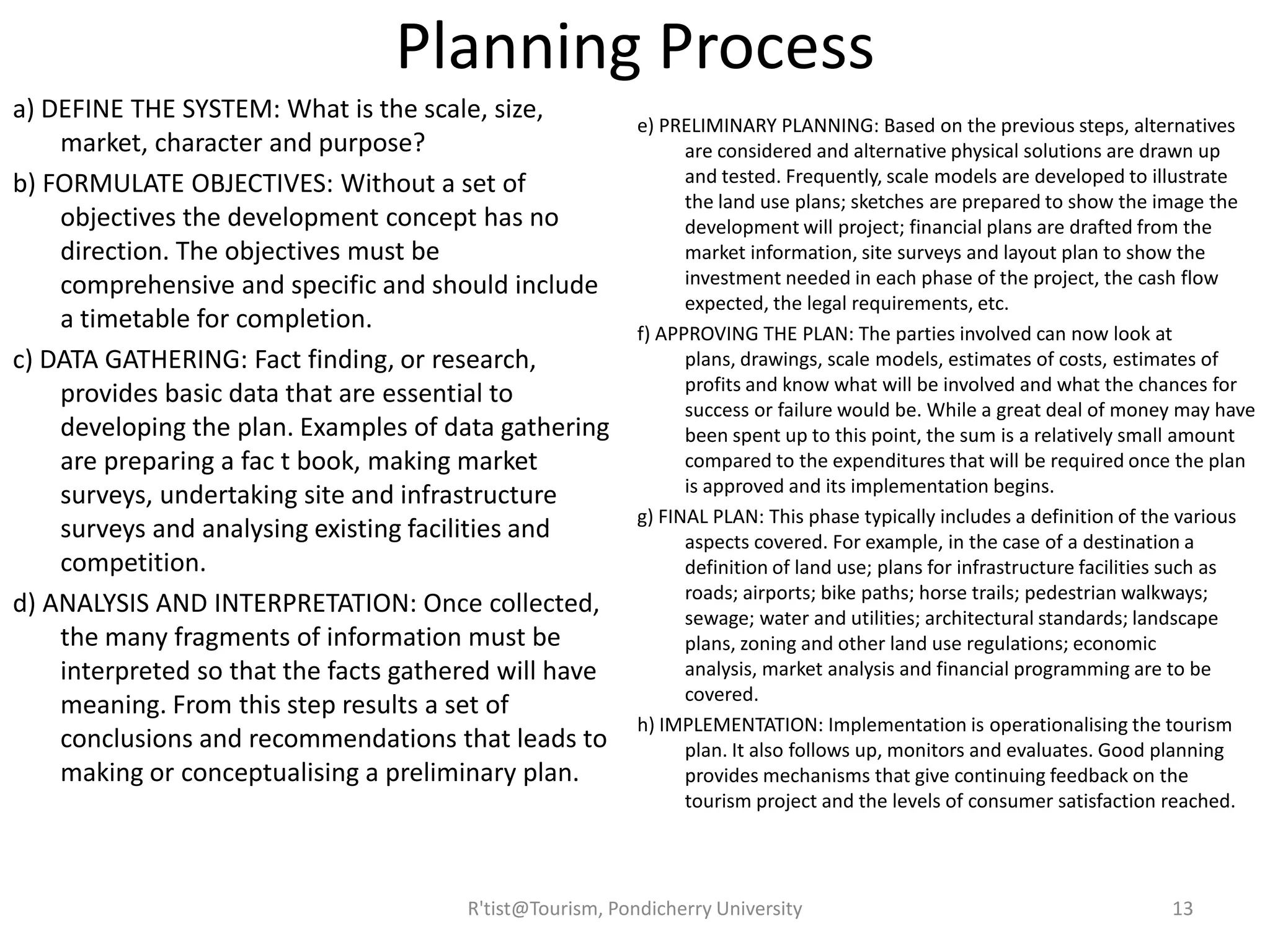 Tourism Planning | PPTX