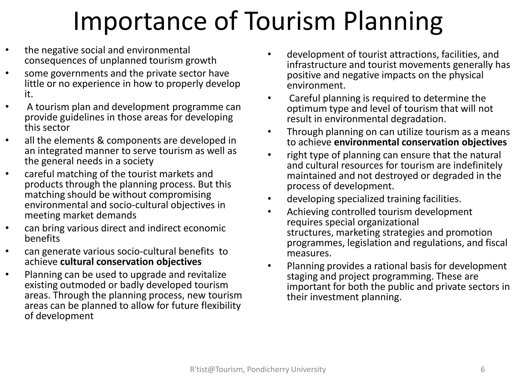 Tourism Planning | PPTX