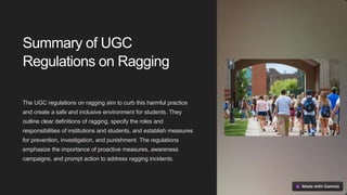UGC-Regulations-on-Ragging-A-Comprehensive-Overview.pptx