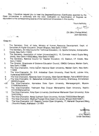 Ugc approval letter_1 | PDF