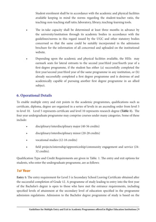 Ugc gl multipe entry exit guidelines | PDF