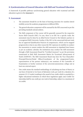 Ugc gl multipe entry exit guidelines | PDF