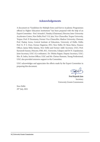 Ugc gl multipe entry exit guidelines | PDF