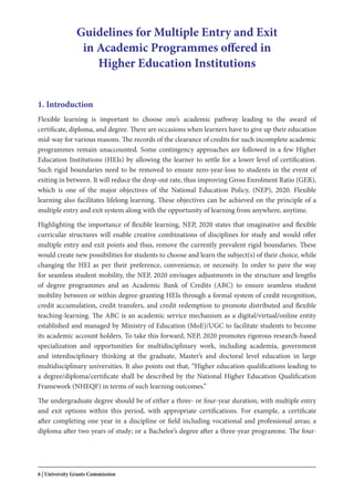 Ugc gl multipe entry exit guidelines | PDF