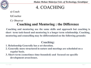 Counselling, Mentoring, Coaching | PPT