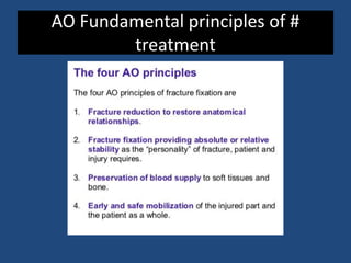 Principles of management of Fractures | PPTX