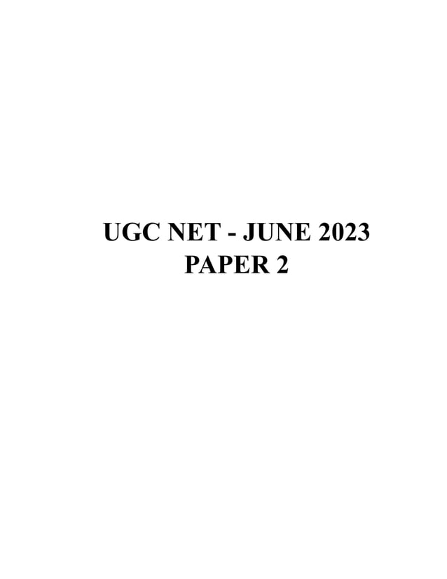 UGC NET June 2023 - PAPER II.pdf