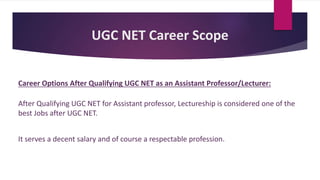 UGC NET Career Scope | PPTX