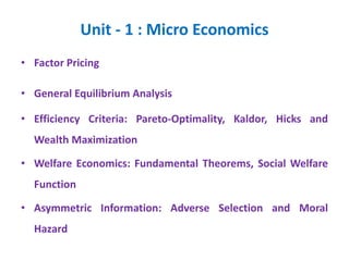 NET Economics Syllabus | PPTX | Economy | Business and Finance