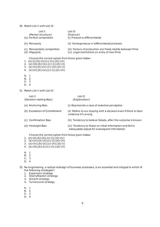 UGC NET Management Model Paper (Paper - 2) | PDF