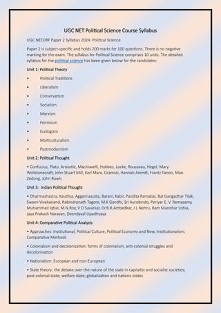UGC NET Political Science Course Syllabus.pdf