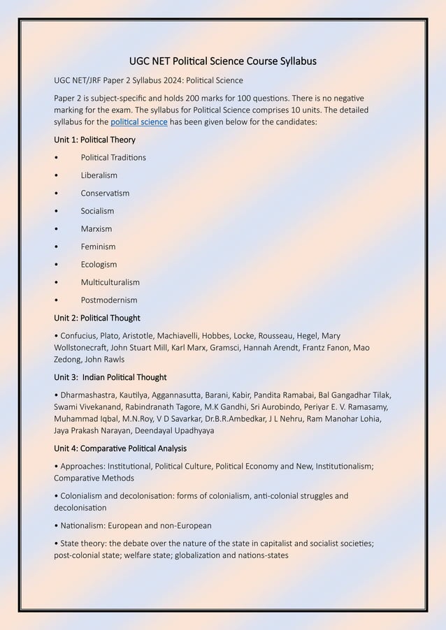 UGC NET Political Science Course Syllabus.pdf