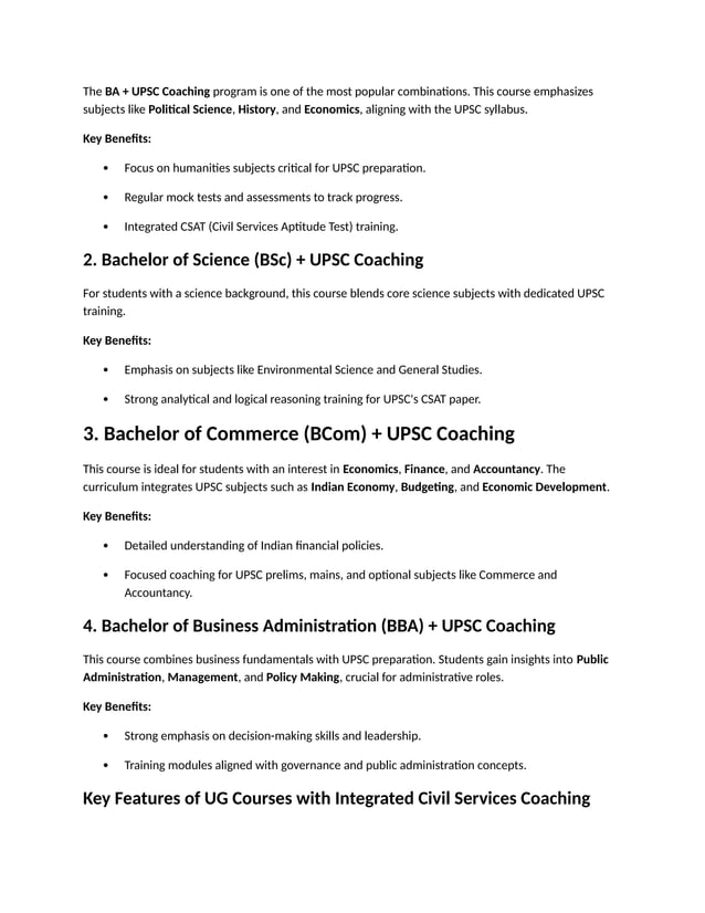 UG Courses with Integrated Civil Services Coaching in Bangalore.docx
