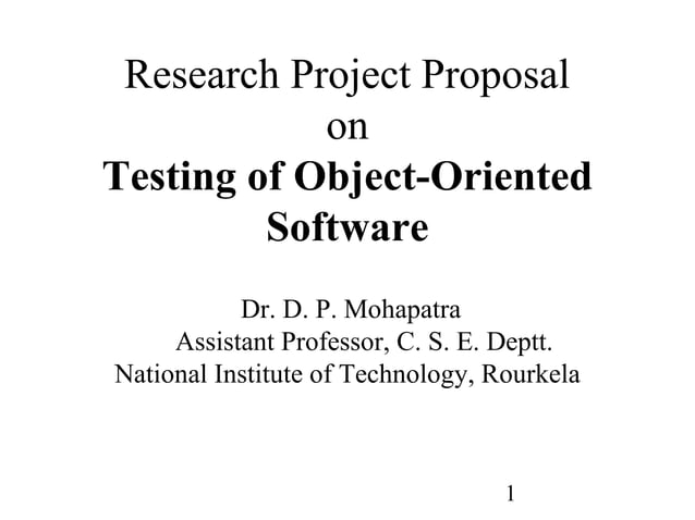 Testing of Object-Oriented Software | PPT