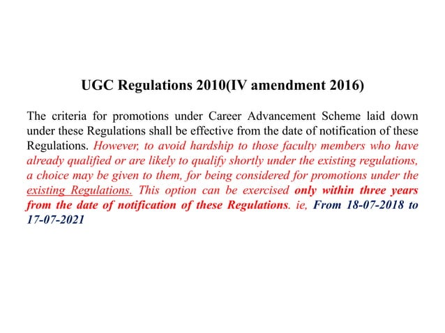 Ugc regulations 2018 | PPTX | Postgraduate Education | College Education