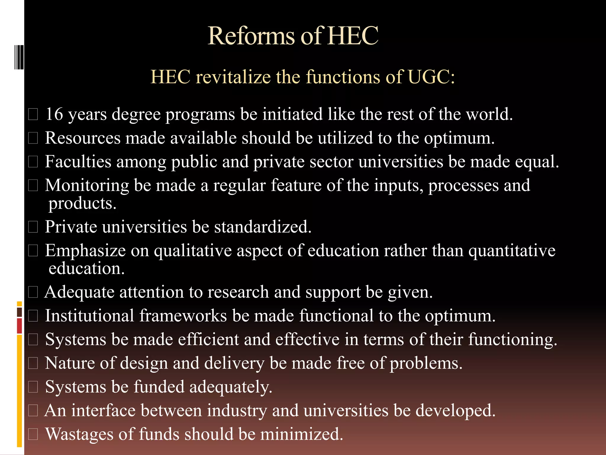 Ugc to hec in pakistan | PPTX