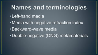 Metamaterials | PPSX | Physics | Science