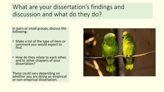 Ug dissertations writing up your findings and discussion | PPTX