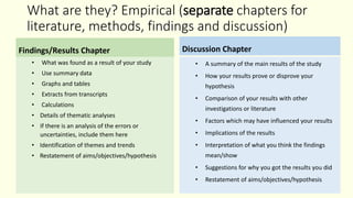 Ug dissertations writing up your findings and discussion | PPTX