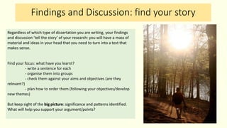 Ug dissertations writing up your findings and discussion | PPTX