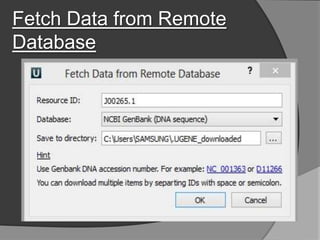 Ugene Bioinformatics software | PPTX | Chemistry | Science