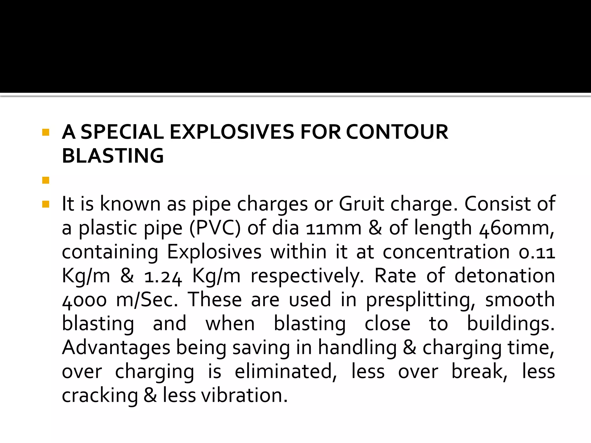 UG Explosives and Blasting | PPTX