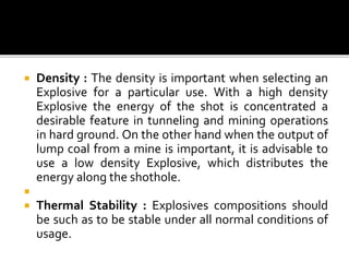 UG Explosives and Blasting | PPTX