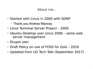 Free and Open Source Sofware in the Herbarium | PPT