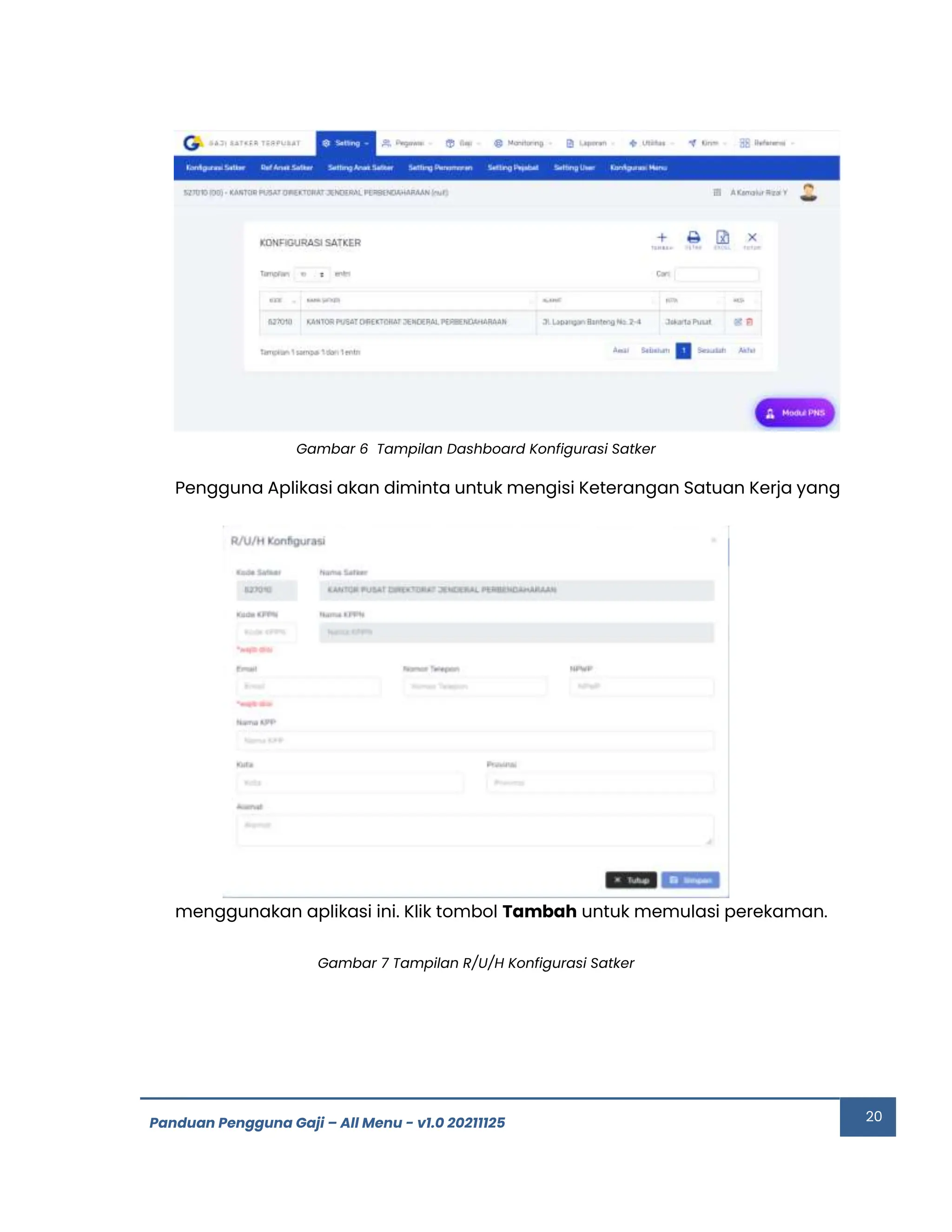 Aplikasi GAJIWEB Kemenkeu Untuk SATKER_v1.0 | PDF
