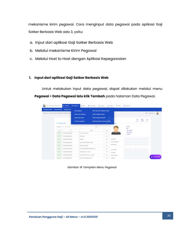 Aplikasi GAJIWEB Kemenkeu Untuk SATKER_v1.0 | PDF