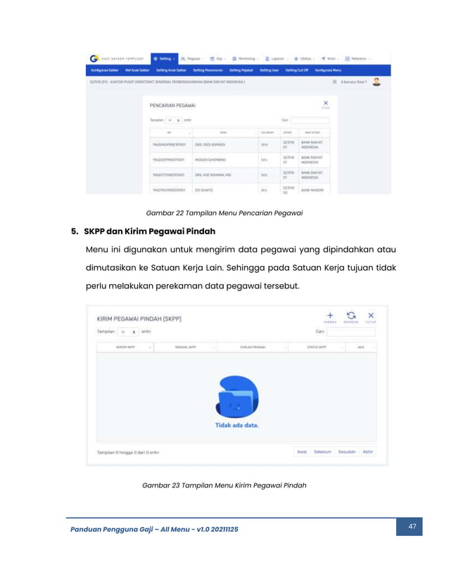 Aplikasi GAJIWEB Kemenkeu Untuk SATKER_v1.0 | PDF