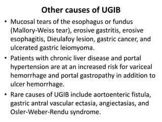 Upper GI Bleeding | PPTX