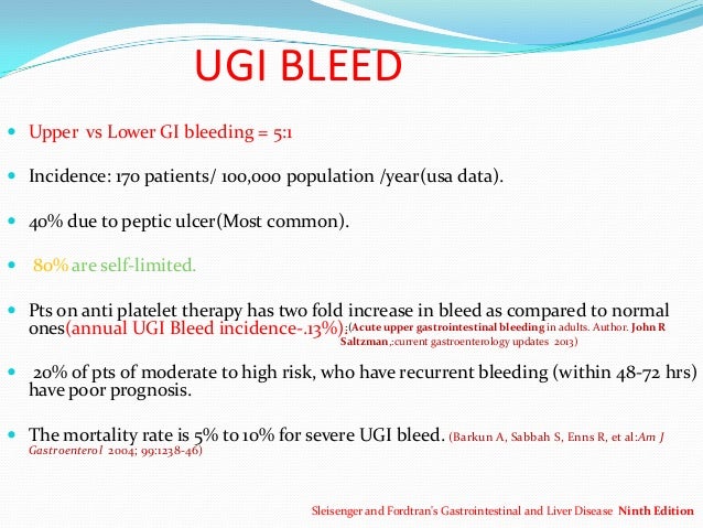 upper G I Bleed (non variceal)