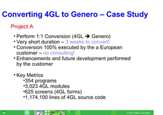 Ugif 04 2011 ibm informix genero offering v12 | PDF