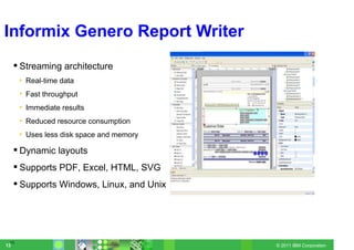 Ugif 04 2011 ibm informix genero offering v12 | PDF
