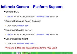 Ugif 04 2011 ibm informix genero offering v12 | PDF