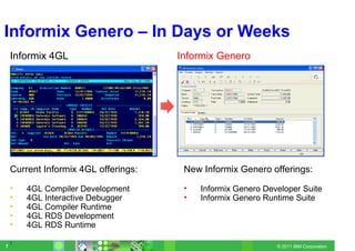 Ugif 04 2011 ibm informix genero offering v12 | PDF